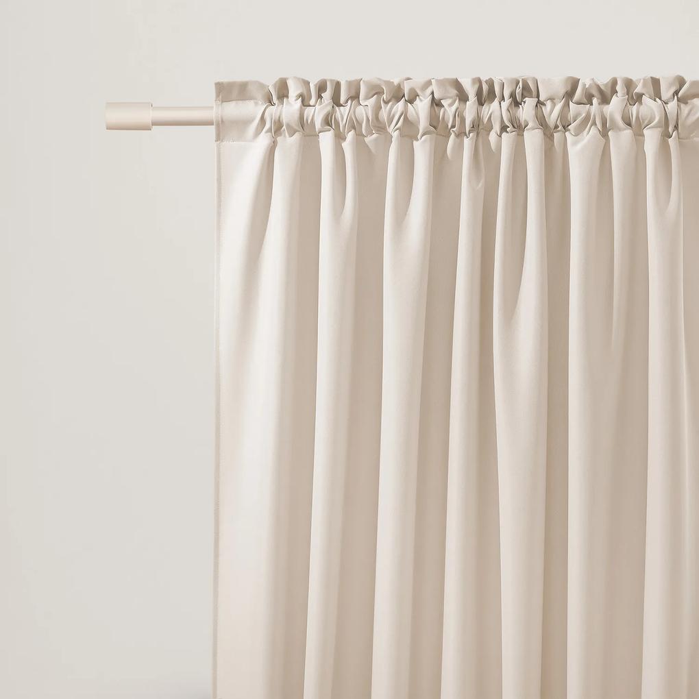 Room99 Hotový závěs na pásce Zatemňovací LAUREL Jednobarevný Barva: Bílá, Velikost: 140 x 260 cm