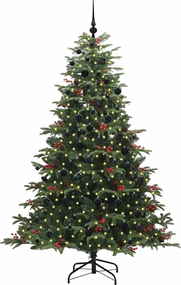 Umělý vánoční stromeček Zelená 210 cm PVC, kov a plast 3395560