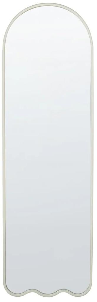 Kovové nástěnné zrcadlo 45 x 145 cm bílé BUSSY Beliani