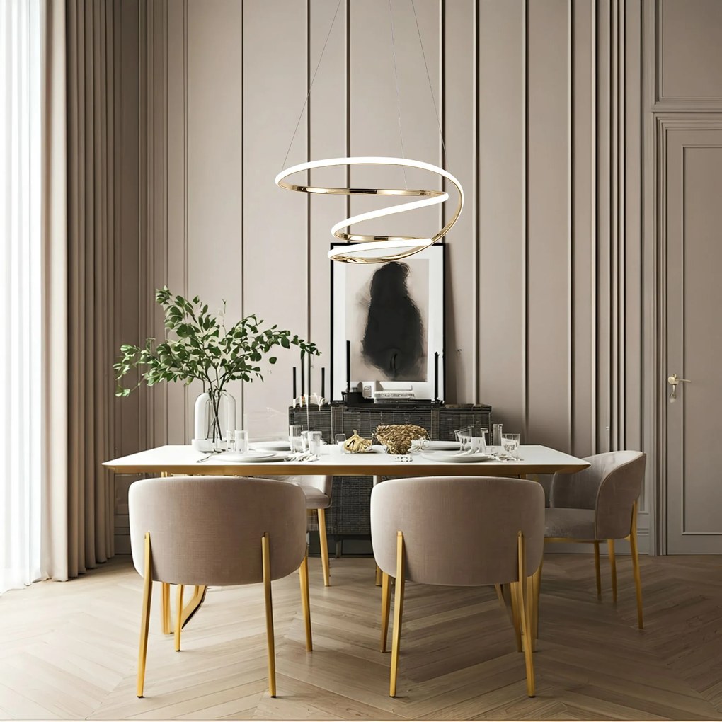 Toolight Toolight, LED stropní svítidlo 51cm, 72W, 4000K, G080-1CP, zlatá matná, OSW-09739