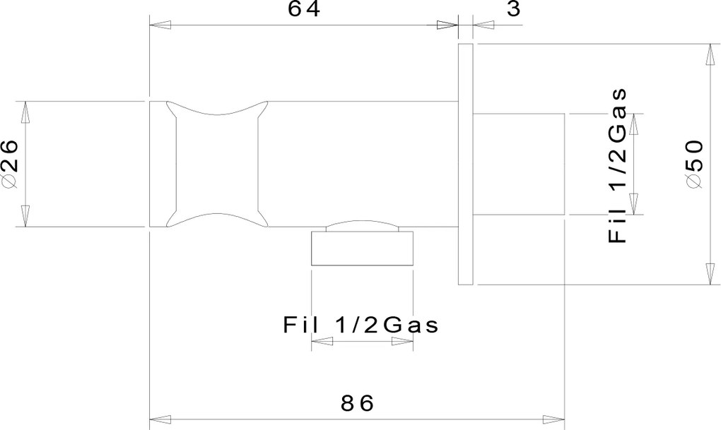Sapho Držák sprchy kulatý, pevný, s vyústěním, černá mat SG203NE