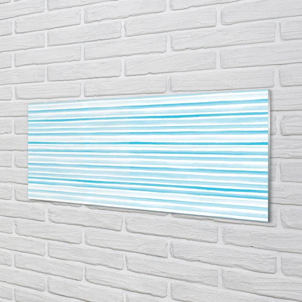akrylový obraz modré pruhy 120x60 cm