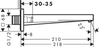 Hansgrohe - Vanová vpusť, chrom