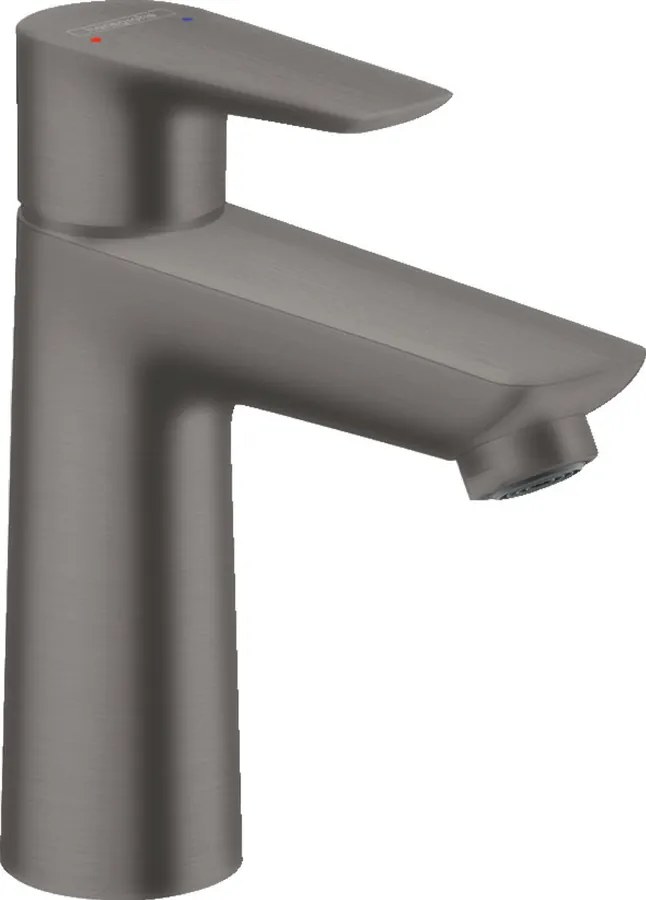 Hansgrohe Talis E, umyvadlová baterie 110 s odtokovou soupravou s táhlem, kartáčovaná černá chromová, 71710340