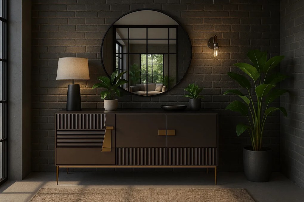 Komoda Stilig ST102 160 cm grafit/zlatá