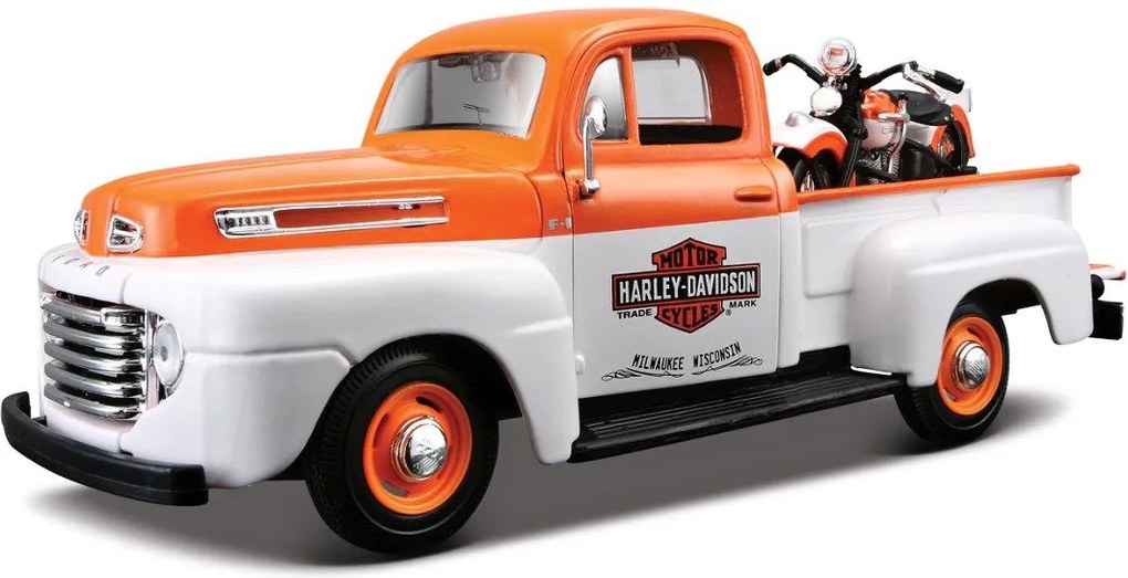 Maisto Harley Davidson Ford F-1 Pickup a FL Phanhead 1:24