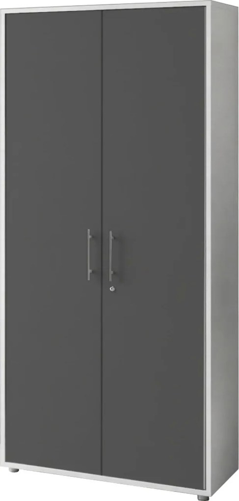 XXXLutz SKŘÍŇ NA ŠANONY, antracitová, bílá, 84,4/185,6/33 cm MID.YOU - Online Only kancelářský nábytek - 001067016812