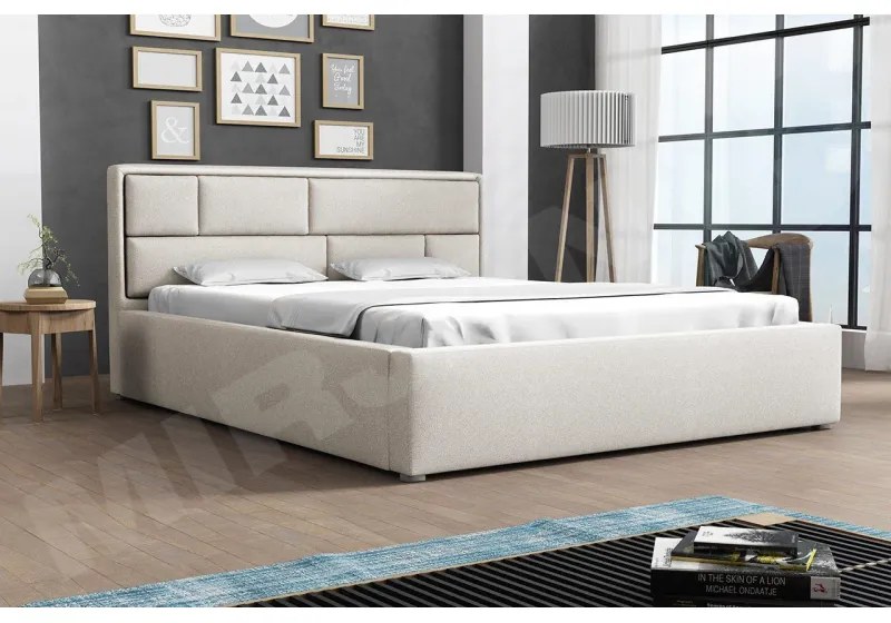 Čalouněná postel s úložným prostorem a roštem Nido, Rozměr postele: 140x200, Potah: Victoria 14 853