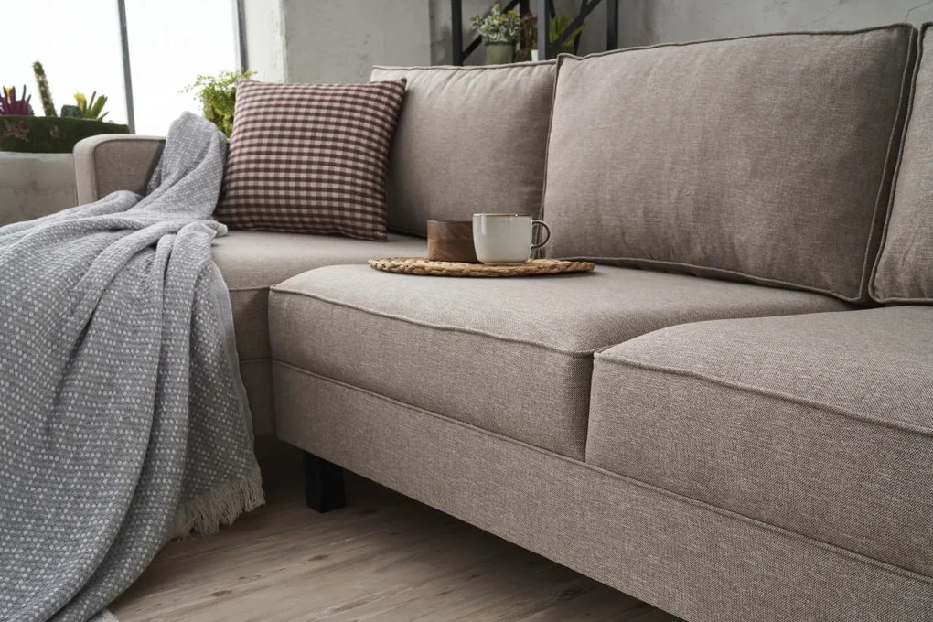 Hanah Home Pohovka KALE krémová levý roh 825BLC2717