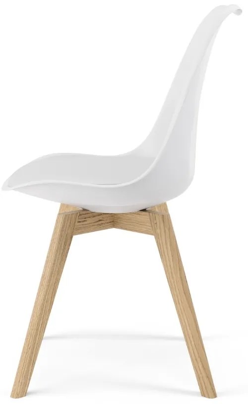 Bílá plastová jídelní židle Tenzo Gina