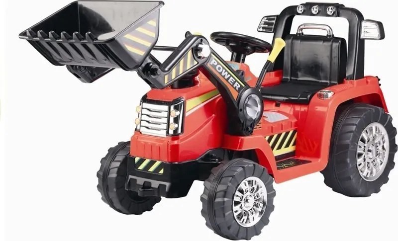 LEAN CARS Elektrický traktor na baterie ZP1005 pro děti červený