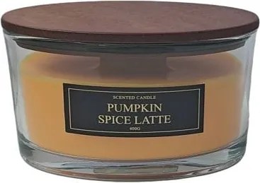 Sinsay - Vonná svíčka s dřevěným knotem Pumpkin Spice Latte - oranžová