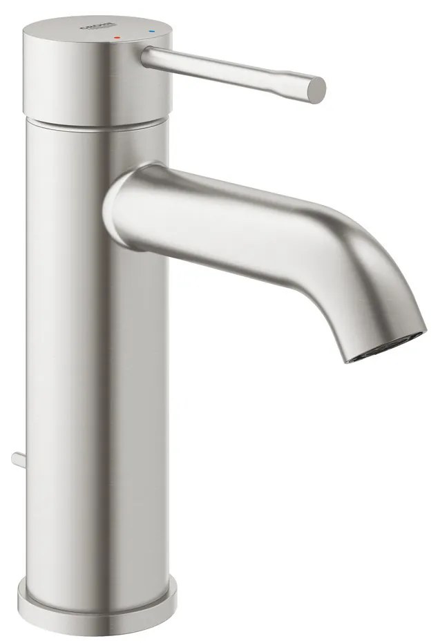 Grohe Essence - Páková umyvadlová baterie s odtokovou garniturou, S-Size, supersteel 23589DC1