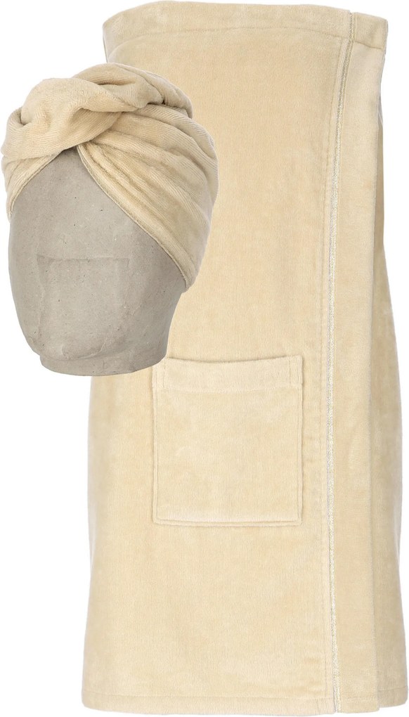 XXXLutz SADA OSUŠKY A TURBANU, světle hnědá Vossen - Sady ručníků - 003355070501