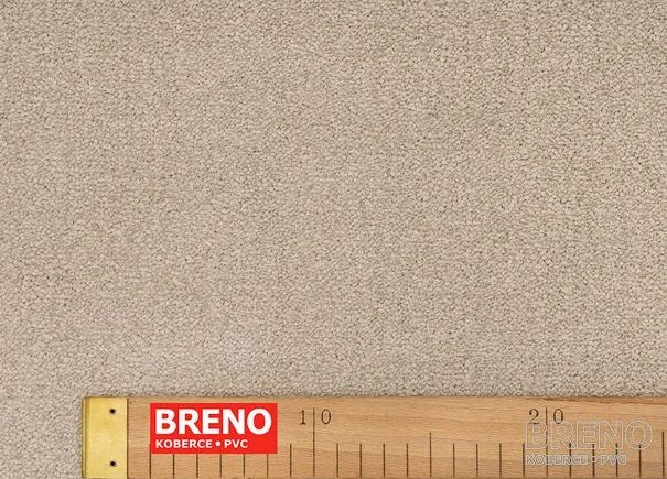 Breno Metrážový koberec GEMINI 37 světle hnědý, šíře 400 cm, Hnědá