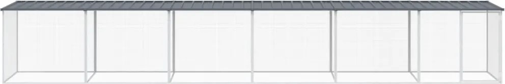 Klec pro kuřata se střechou antracitová 603 x 98 x 90 cm ocel 3189051
