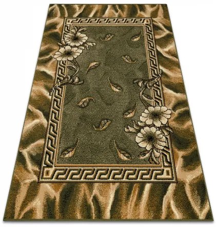 Kusový koberec BCF Morad TRIO Listí květy klasický zelený Rozměr: 200x300 cm