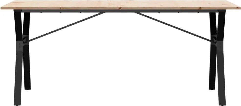 Jídelní stůl s Y rámem 180 x 90 x 75 cm borové dřevo a ocel 3282722