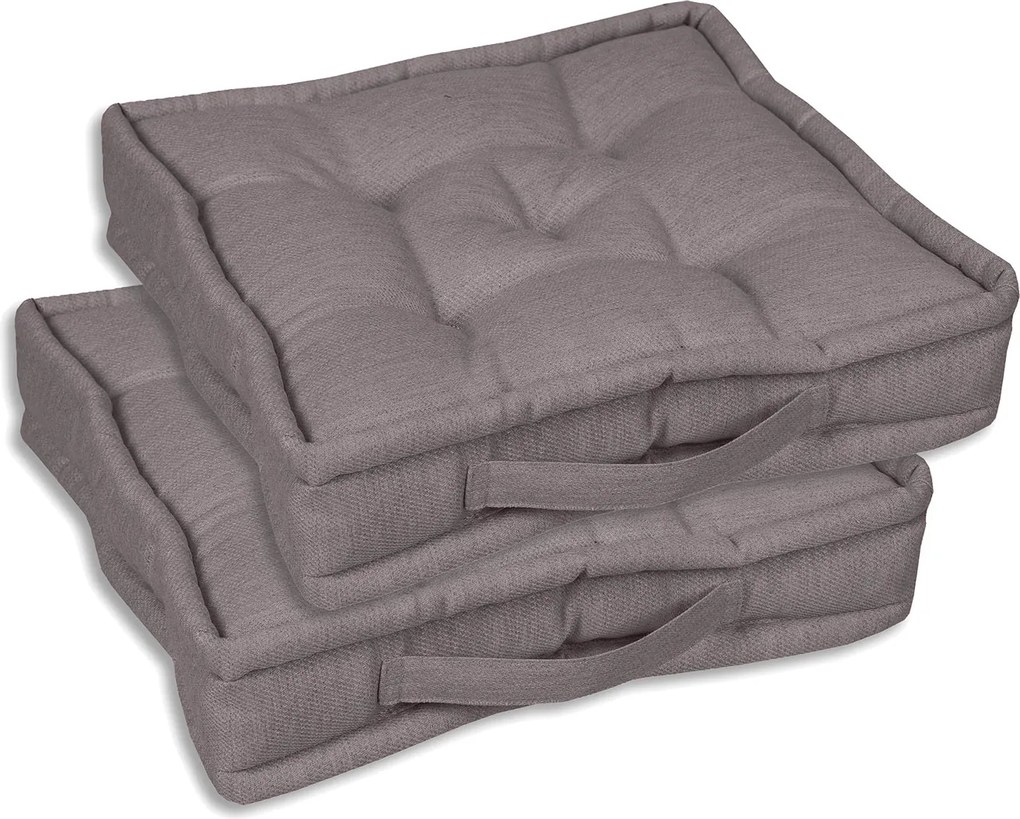 Go-De Textil Sada zahradních podsedáků Uni (polštářek, 2 kusy, šedohnědá)