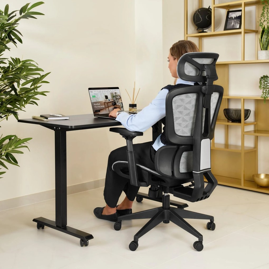 Ergonomické křeslo Preda – Šedý