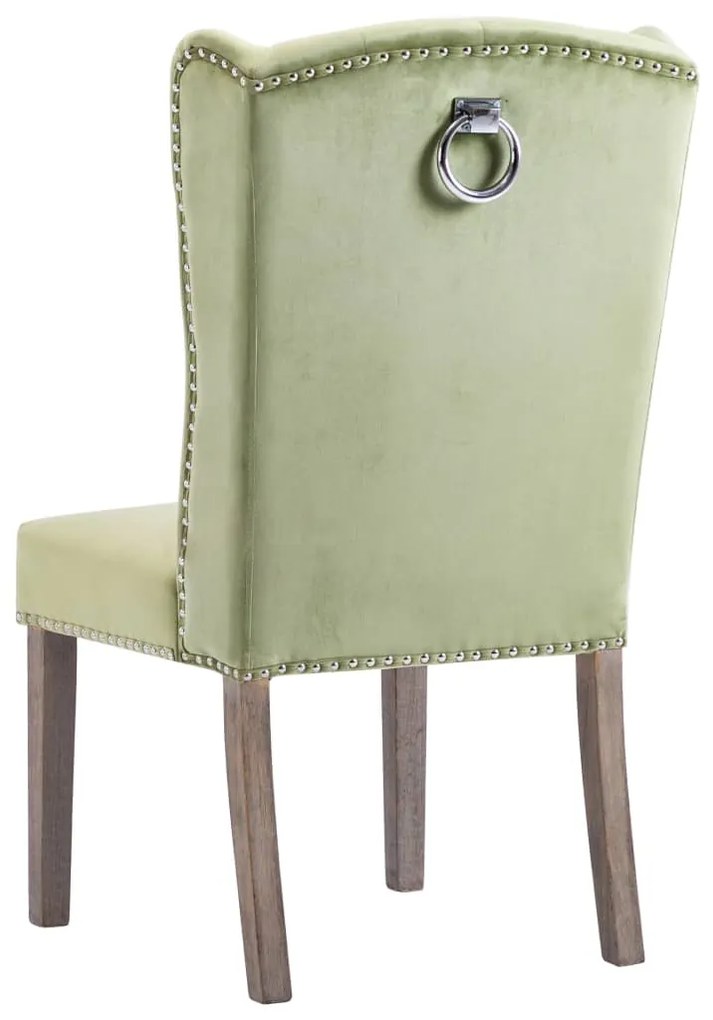 Jídelní židle světle zelená samet - Default Title
