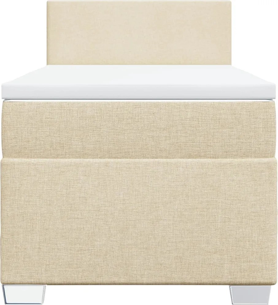 Box spring postel s matrací krémová 80 x 200 cm textil 3285713