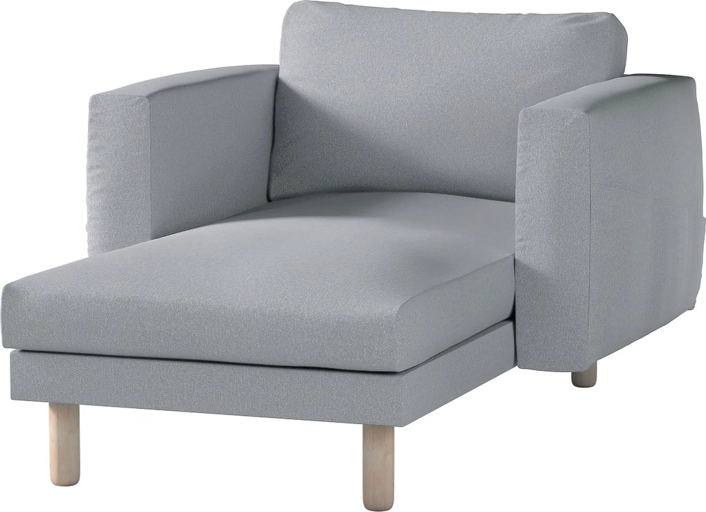 Potah na IKEA Norsborg šezlong s loketními opěrkami barva šedá látka pletený vzor