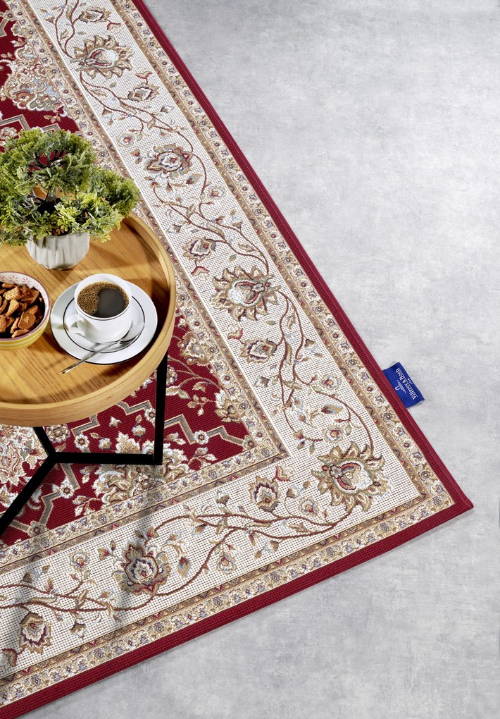 Villeroy & Boch Kusový koberec 106057 Red, Cream – na ven i na doma, 120x180, červená, chodba / předsíň