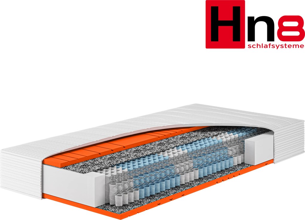 HN8 Schlafsysteme XXL taštičková matrace Dynamic XXL se 7 zónami, do 200 kg (H5, 80 X 200 CM)