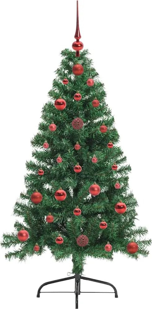 Umělý osvětlený vánoční stromeček Zelená 120 cm PVC 3396989