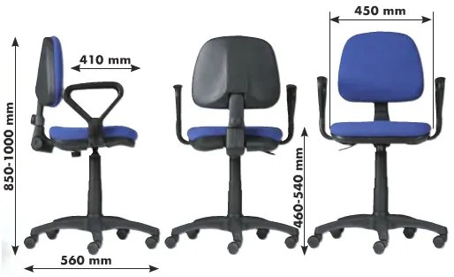 Pracovní židle Milano, šedá