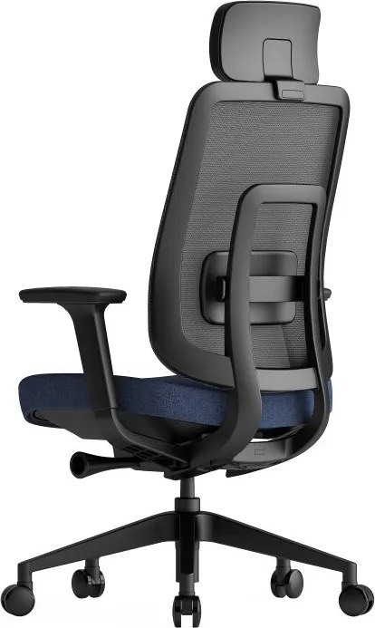 Office Pro Kancelářská ergonomická židle K42  SP – síť/ čalouněná, modrá