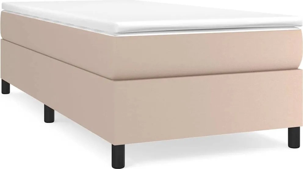 Rám postele s boxspringem cappuccino 100x200 cm umělá kůže 3121034