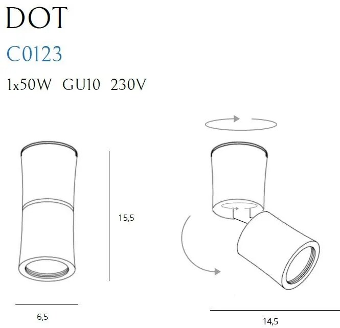 Maxlight Stropní svítidlo Maxlight C0123 DOT