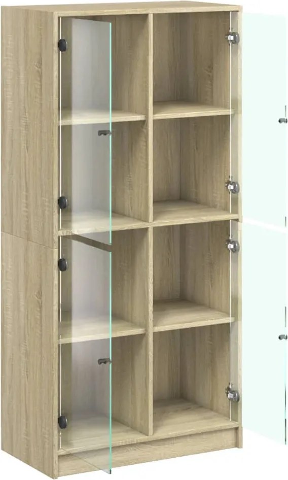 Highboard s dvířky dub sonoma 68 x 37 x 142 cm kompozitní dřevo 3295859