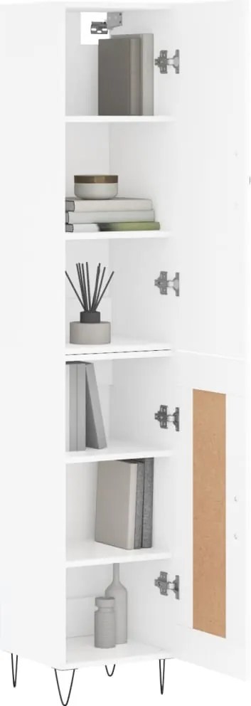 Skříň highboard bílá 34,5 x 34 x 180 cm kompozitní dřevo 3199137