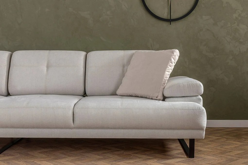 Designová rohová sedačka Vatusia 314 cm béžová - levá