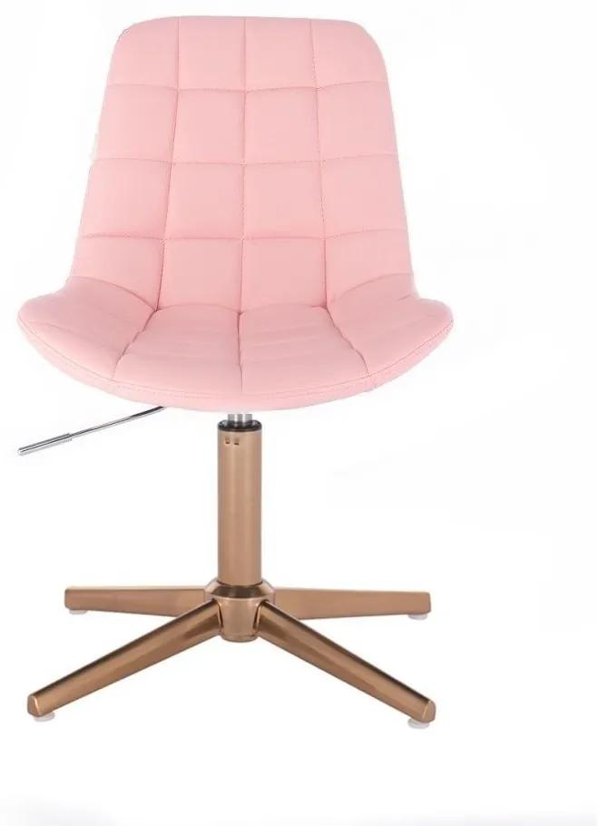 LuxuryForm Židle PARIS na zlatém kříži - růžová