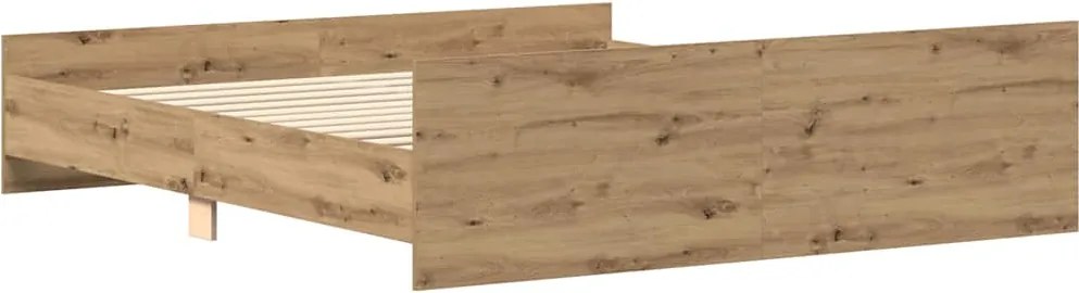 Rám postele bez matrace Řemeslnický dub Dřevěné konstrukce 3328761