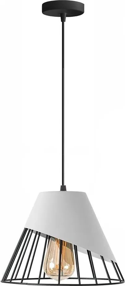 Toolight - závěsná stropní zrcadlová lampa E27 60W APP228-1CP, černá-bílá, OSW-00888