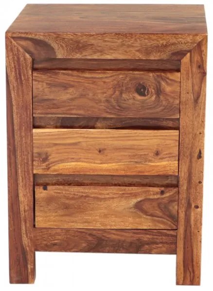 Indický nábytek - Noční stolek 45x60x40 Gani z indického masivu palisandr Natural