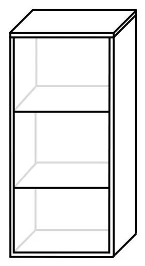 Expedo Obývací stěna LOBO, horní skříňky: černé, spodní skříňky: černé