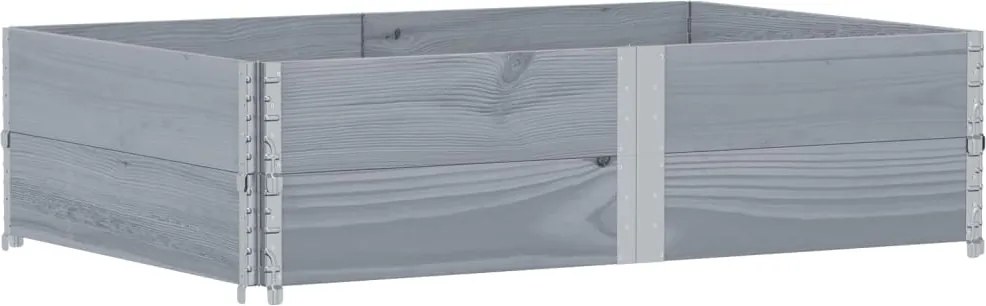 Zahradní truhlík šedý 150 x 100 cm masivní borové dřevo 3295417
