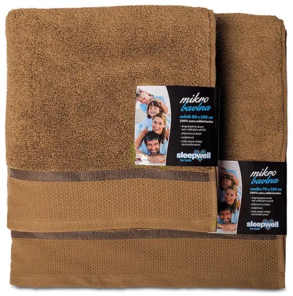 SVITAP sleep well Ručník Star okrový 50x100 cm