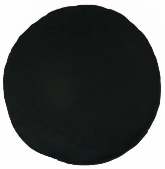 S radostí - vlastní výroba Pohankový sedák jednobarevný - černý Velikost: ∅40 x v12 cm