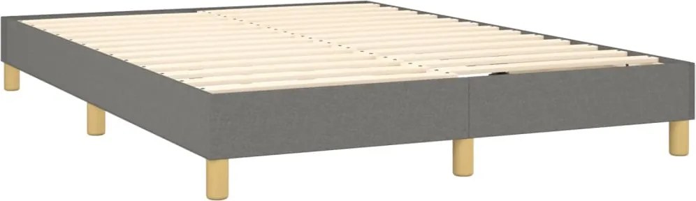 Box spring postel s matrací tmavě šedá 140x200 cm textil 3140698
