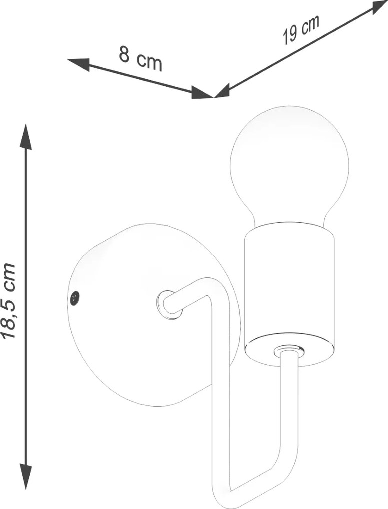 Sollux Lighting Nástěnné svítidlo TIMBO černé