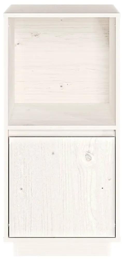 Příborník bílý 38 x 35 x 80 cm masivní borové dřevo - Default Title