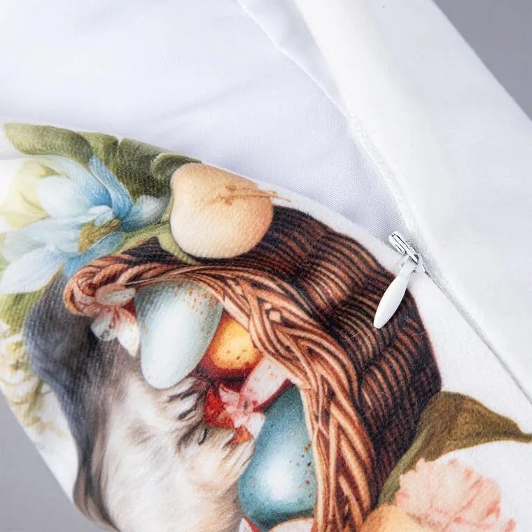 Polštář proti průvanu ZAJÍČCI V KOŠÍČKU 20 x 90 cm