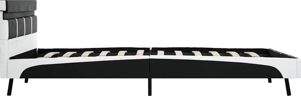 Rám postele s LED světlem černý umělá kůže 140 x 200 cm 280304